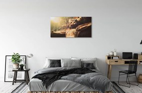 Obrazy na plátně Ježíš ze dřeva 120x60 cm