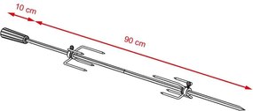 Grilovací jehla + rožeň s elektrickým motorem 220V Fresca