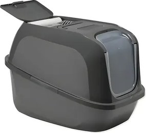 Moderna Mega Deluxe tmavě šedá / Toaleta pro kočky / s krytem / 65,8x4