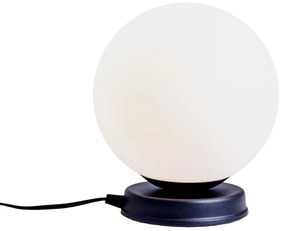 OnaDnes -20% Nordic Design Bílá skleněná stolní lampa Manama M