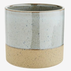 Obal na květináč Grey Natural, šedá barva, hnědá barva, keramika