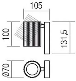 Redo 01-2549 - Nástěnné bodové svítidlo DELPHI 1xGU10/7W/230V černá