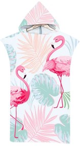 Plážové pončo FLAMINGO barevné 80x145 cm