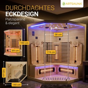 Artsauna Infrasauna Malmö 140, přírodní