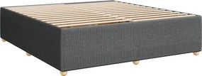 Rám postele bez matrace tmavě šedý 200 x 200 cm textil 3284964