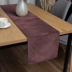 Biante Sametový běhoun na stůl Velvet Premium SVP-019 Hnědofialový 35x120 cm