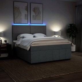 Box spring postel s matrací tmavě šedá 180x200 cm textil 3294041