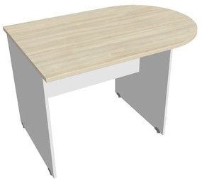 Stůl jednací oblouk 120 cm - Hobis Gate GP 1200 1 Dekor stolové desky: akát, Dekor lamino podnože: bílá
