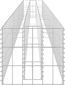 Gabionový vyvýšený záhon pozinkovaná ocel 360 x 30 x 30 cm 145641