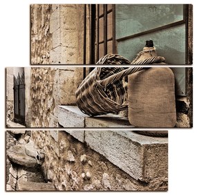 Obraz na plátně - Stará středomořská ulice - čtverec 3151FD (105x105 cm)