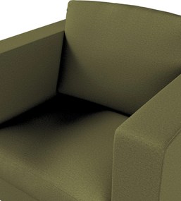 Potah na křesko IKEA Karlanda, krátký barva zelená látka pletený vzor