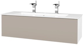 Dřevojas Koupelnová skříň VARIANTE SZZ 120 (umyvadlo Pura) Varianta: N01 Bílá lesk / D08 Wenge