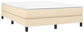 Box spring postel s matrací krémová 140x200 cm textil,  3144082