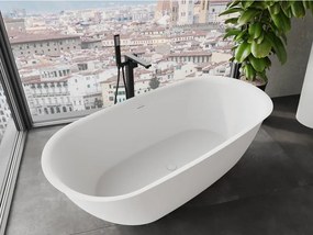 Mexen Siena volně stojící vana z konglomerátu 170 x 80 cm, bílá mat - 57291708000