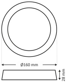 LED Stropní svítidlo LED/12W/230V 4200K pr. 16 cm bílá