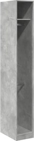 Šatní skříň betonově šedá 30 x 50 x 200 cm kompozitní dřevo 3307777