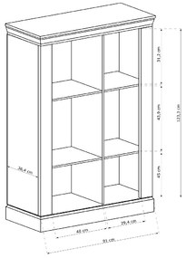 Obývací stěna Antica K | sestava B | 4 díly | kraft zlatý