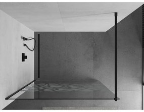 Mexen Kioto sprchová zástěna 70x200 cm 8 mm, černé, bílé provedení, 800-070-101-70-85