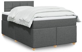 Box spring postel s matrací tmavě šedá 120x190 cm textil 3286620