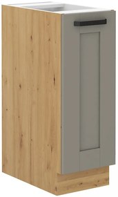 Kuchyňská skříňka LUNA 30 D CARGO BB korpus: dub artisan, barva dvířek: světle šedá CLAY