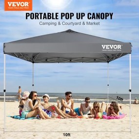 Párty stan Pop Up Canopy 3,05 × 3,05 m s přenosnou taškou pro kempování tmavě šedá
