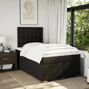 Box spring postel s matrací černá 120x190 cm textil 3292743