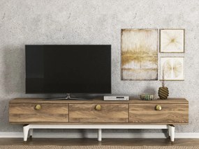 Hanah Home TV stolek Buse (TV Sehpası) - Walnut, Ořech, Bílá