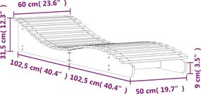 vidaXL Zahradní lehátka 2 ks 205x60x31,5 cm borové dřevo [832575] Barva: Přírodní borovice