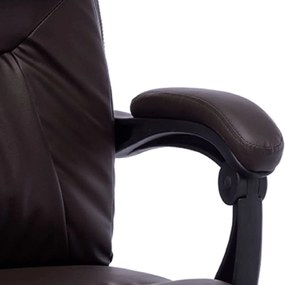 Petromila Masážní kancelářská židle hnědá umělá kůže