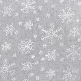 VÁNOČNÍ ZÁCLONA NA KROUŽCÍCH SNOW 140X250 CM VZOROVANÁ
