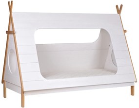 OnaDnes -20% Hoorns Bílá dětská postel Wooliz 90 x 200 cm