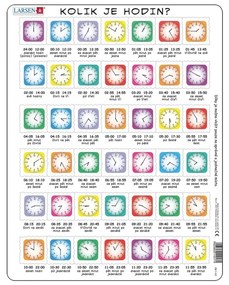 Larsen Vzdělávací puzzle Hodiny 42 dílků