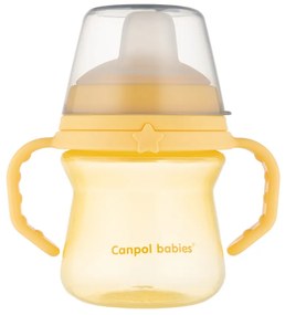 Canpol babies Hrneček se silikonovým pítkem FirstCup 150ml žlutý