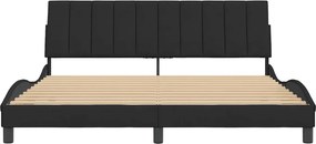 Rám postele bez matrace Hanko černý 180 x 200 cm samet 3207863