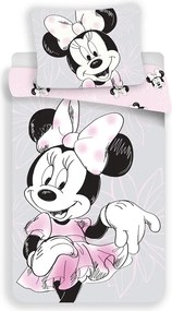 Jerry Fabrics Bavlněné povlečení 140x200 Mini Mouse 1575 Povlak na polštář Minnie Mouse 70x90 JF 02