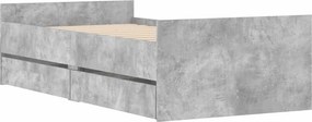 Rám postele se zásuvkami betonově šedý 100 x 200 cm 3207367