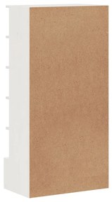 Botník bílý 52 x 30 x 104 cm masivní borové dřevo - Default Title