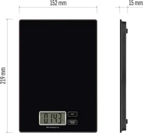 Kuchyňská váha EMOS EV014B, digitální, 5 kg, černá