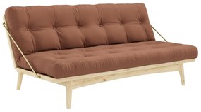 Hnědá Pohovka Folk Sofa Bed – Clear lacquered/Clay  100 × 190 × 90 cm KARUP DESIGN