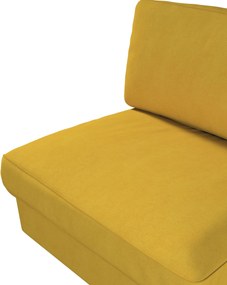 Potah na neskládací křeslo IKEA Kivik barva žlutá látka pletený vzor
