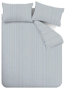 Modré flanelové povlečení na jednolůžko 135x200 cm Stripe – Catherine Lansfield