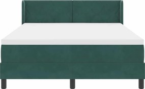 Postel s boxspringem s čelo Tmavě zelená 200 x 160 cm samet 3341531