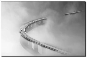 Obraz na plátně - Most v mlze 1275QA (100x70 cm)