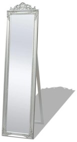Volně stojící zrcadlo barokní styl 160 x 40 cm stříbrné 243693