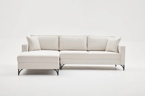 Hanah Home Rohová pohovka BERLIN krémová levá 258 cm 825BLC2803