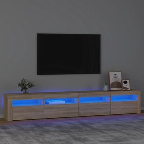 TV skříňka s LED osvětlením dub sonoma 240x35x40 cm 3152764