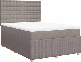 Box spring postel s matrací taupe 160x200 cm textil 3292125