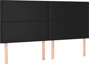 Box spring postel s matrací černá 200x200 cm umělá kůže 3132399