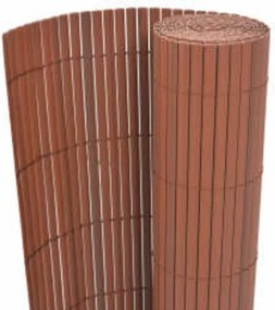 Oboustranný zahradní plot 110 x 400 cm hnědý 317159