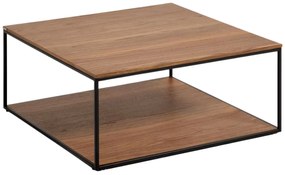 OnaDnes -20% Ořechový konferenční stolek Kave Home Yoana 80 x 80 cm